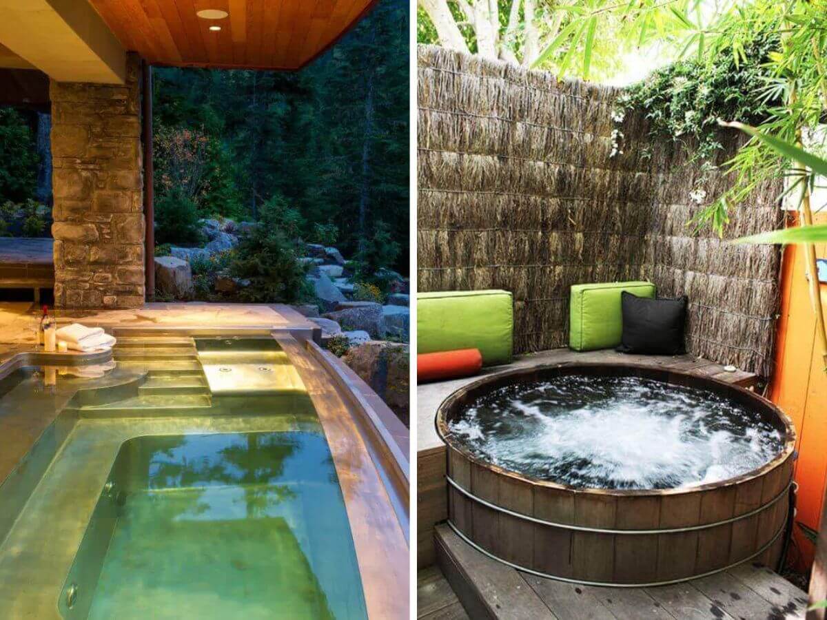 30 Outdoor spa ideas and landscaping for a fantastic zen garden